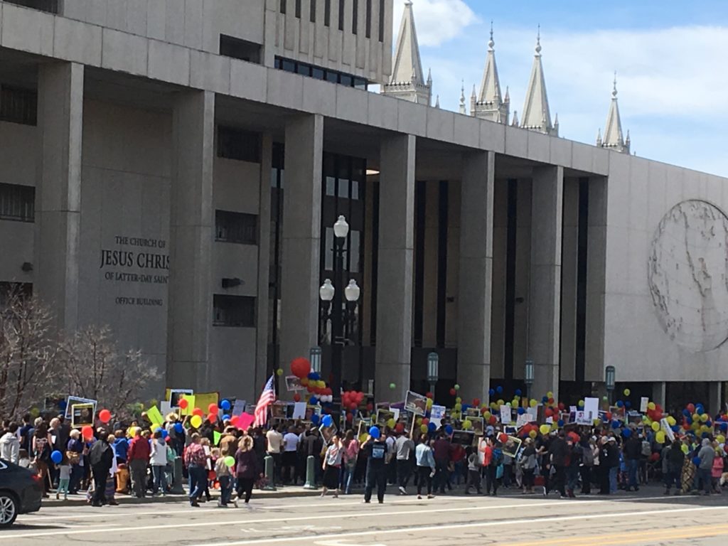 Protesters call on LDS Church to make changes to interview policies