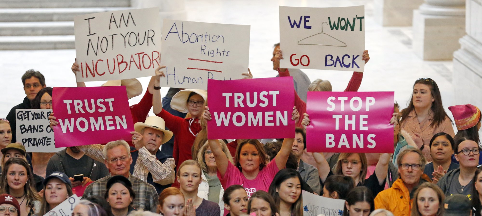 Hundreds protest abortion bans at Utah Capitol building