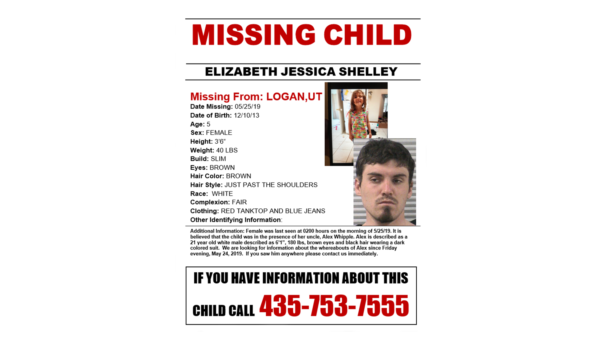 Uncle now suspect as search continues for missing Logan girl, Elizabeth ...