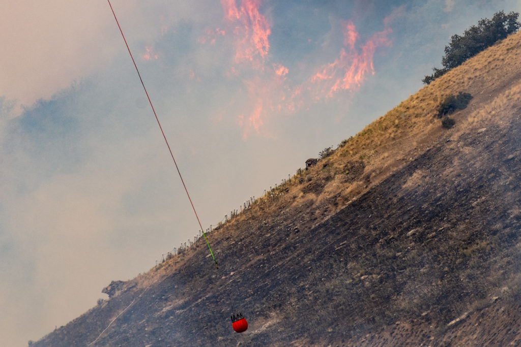 Evacuation orders stand in face of quickly growing fire in Davis County