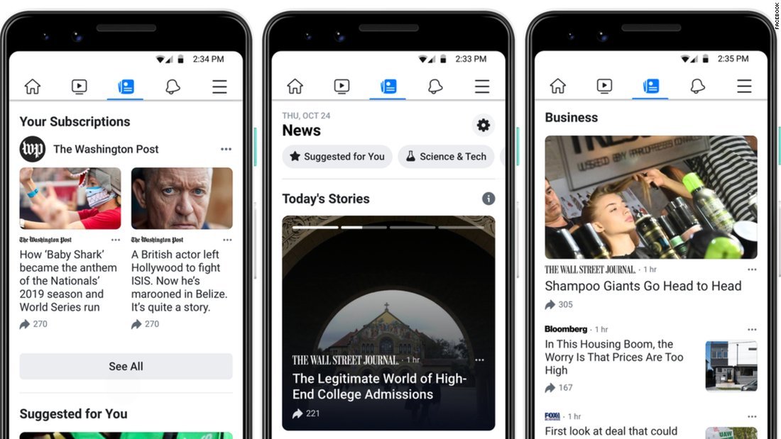 Facebook News launches in testing phase - KSLNewsRadio