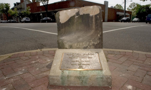 Virginia city removes 176-year-old slave auction block