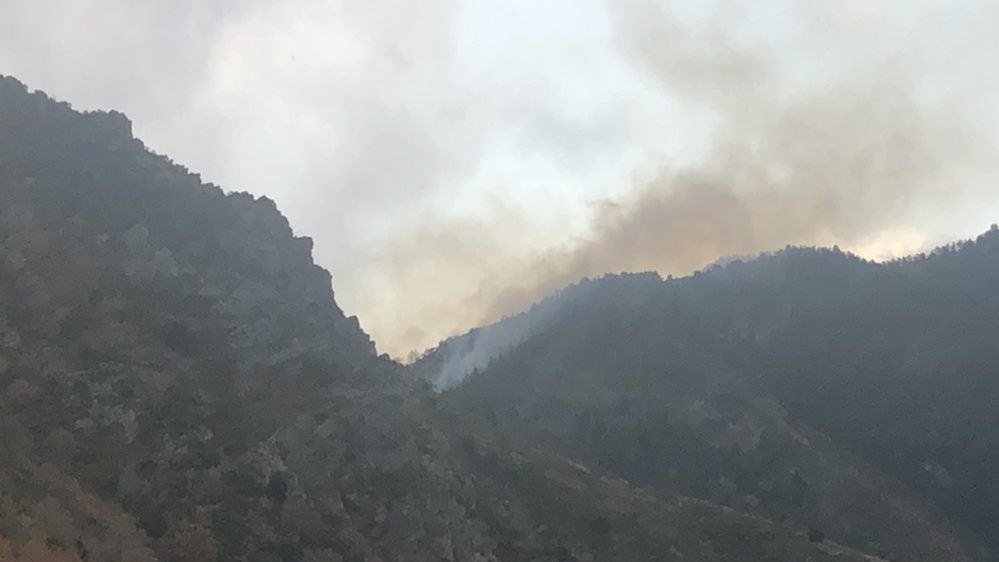 60-acre fire burning in Neffs Canyon near Mount Olympus