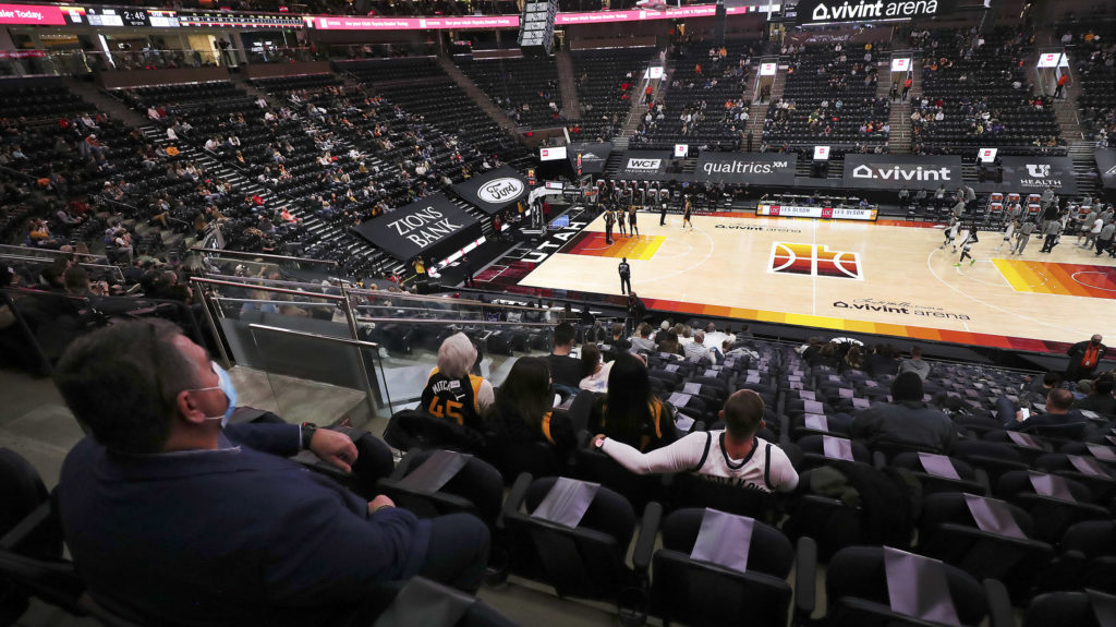 Jazz fans in the stands at season home opener - KSLNewsRadio