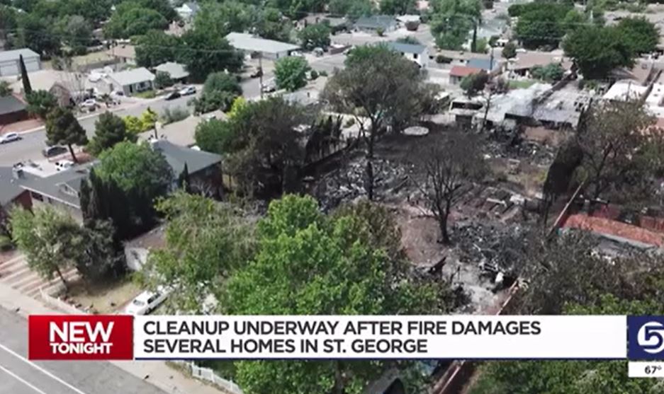 St. George fire destroys several structures -- cleanup continues