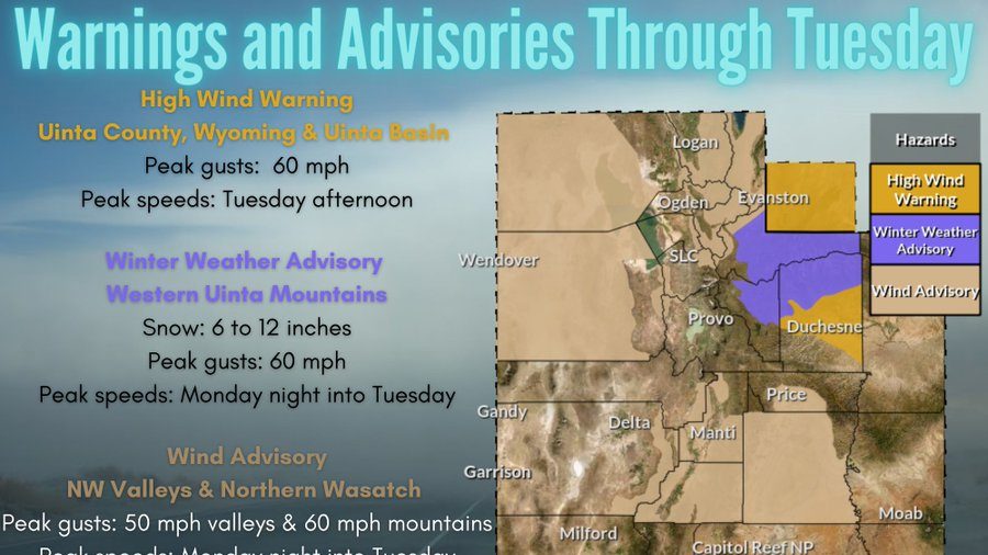 Potential for strong winds as new storm moves into Utah - KSLNewsRadio