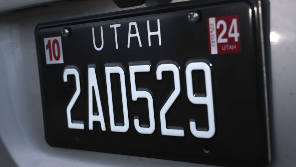 The black license plates are popular in Utah