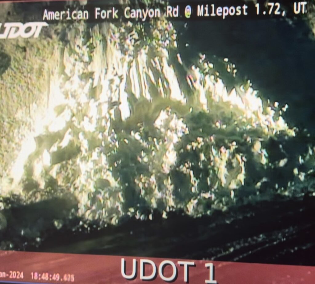 Avalanche in American Fork Canyon leaves debris on road