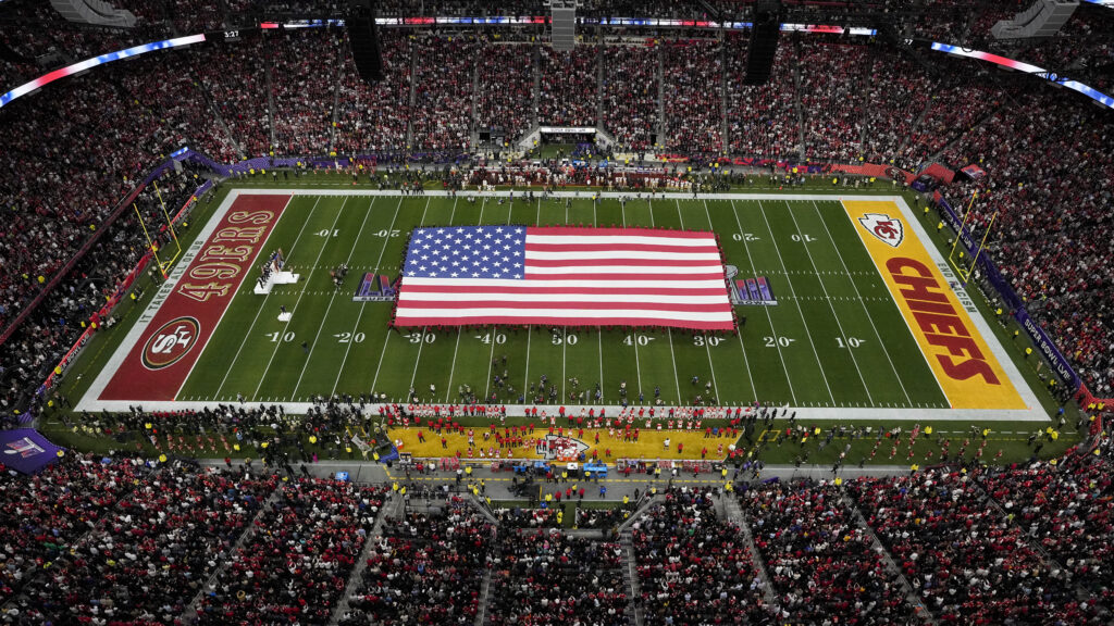 Giant flag displayed during Super Bowl national anthem came from Utah